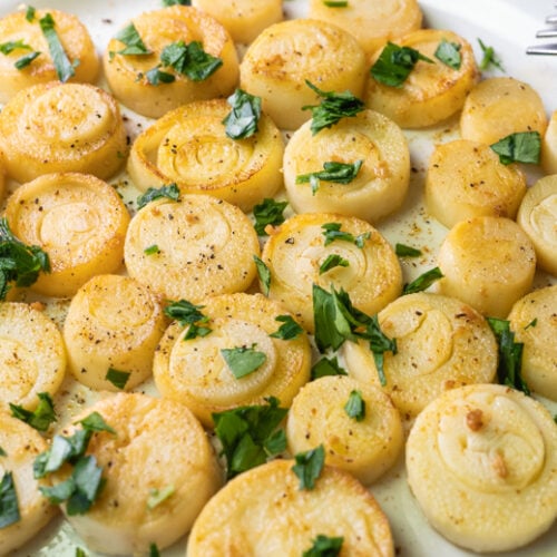 Vegan Scallops: Hearts of Palm, White Wine & Garlic - We Want Veggies
